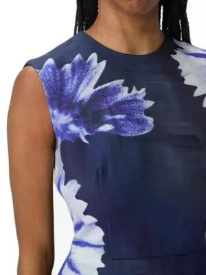 Erdem Floral-print Sleeveless Midi Dress
