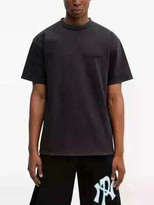 NO PROBLEMO Logo-embroidered Straight T-shirt - Grey