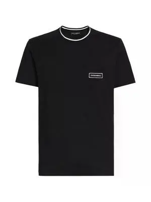 Dolce & Gabbana Logo Patch Cotton T-shirt - Black