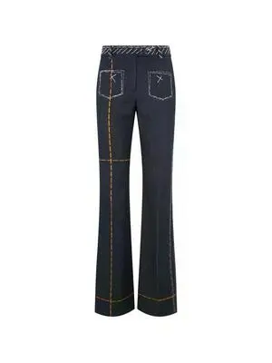 Moschino Contrast Stitch Flared Jeans - Blue
