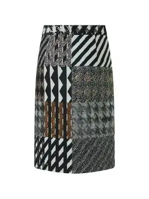 Moschino Patchwork Button-front Midi Skirt