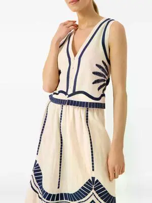 MARIE OLIVER Zahara Embroidered Sleeveless Top