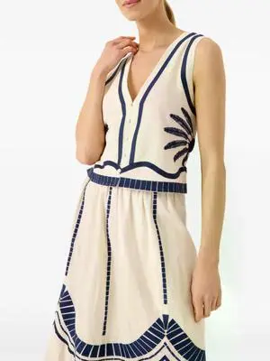 MARIE OLIVER Zahara Embroidered Sleeveless Top