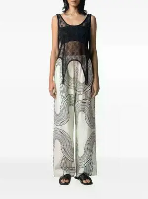 MULLER OF YOSHIOKUBO Spiderweb Sleeveless Tank Top - Black