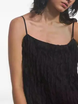 MULLER OF YOSHIOKUBO Textured Layered-hem Midi Dress