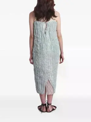 MULLER OF YOSHIOKUBO Textured Layered-hem Midi Dress