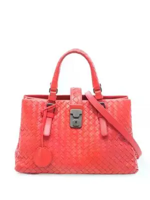 Bottega Veneta 2010s Intrecciato Leather Tote Bag - Red