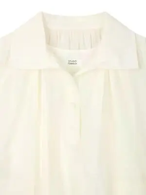 STUDIO TOMBOY Cream Panelled Collared Midi Dress