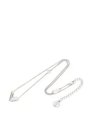 LOUIS VUITTON Essential V Necklace - Silver