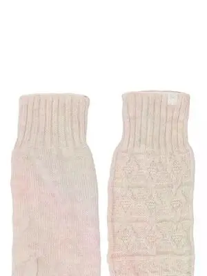 ANTIPAST Cable-knit Fingerless Gloves - Neutrals