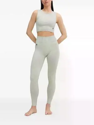On Ribbed-knit High-waisted Leggings - Green