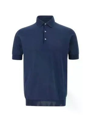 FILIPPO DE LAURENTIIS Cotton Polo Shirt - Blue