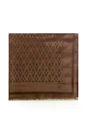 Valentino Garavani Vlogo Jacquard Scarf - Brown