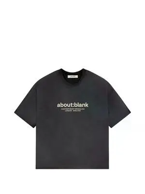 ABOUT:BLANK Logo-print Boxy-fit T-shirt - Black