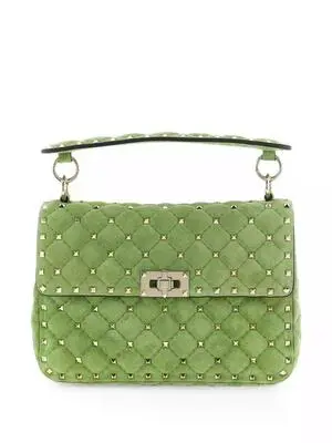 Valentino Garavani Rockstud Spike Quilted Tote Bag - Green