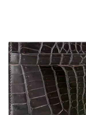 KWANPEN Crocodile-effect Cardholder - Brown