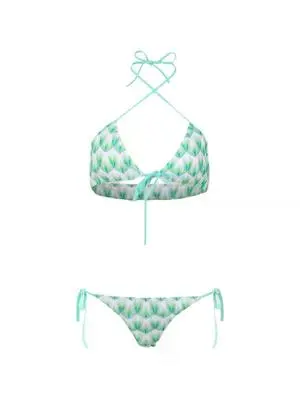 Missoni Zigzag-knit Triangle Bikini - White