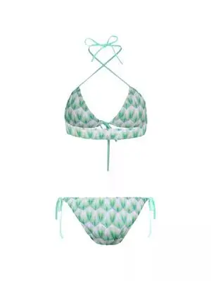 Missoni Zigzag-knit Triangle Bikini
