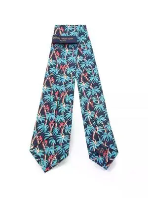 LOUIS VUITTON 2017 Palm Tree Tie - Blue