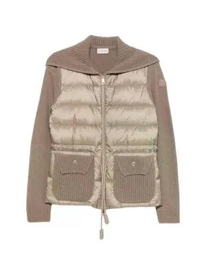 Moncler Padded Detail Cardigan - Brown