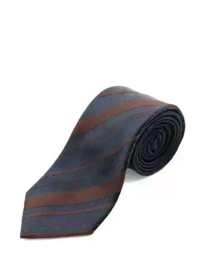 LOUIS VUITTON Monogram Striped Silk Neck Tie