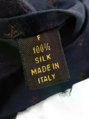 LOUIS VUITTON Monogram Striped Silk Neck Tie