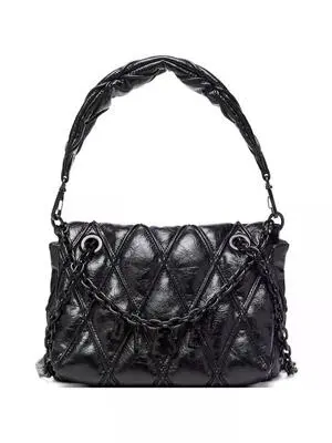 DIESEL® Charm-d Diamond-quilted Shoulder Bag - Black