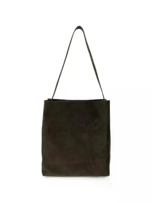Marni Museo Logo-embroidered Suede Tote Bag - Green