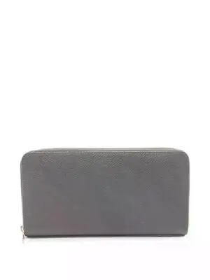 Celine 2000s Large Leather Wallet - Grey