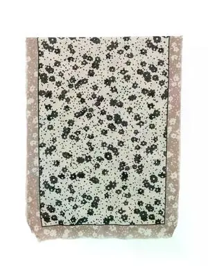Marc O'polo Floral-print Frayed Scarf - Neutrals