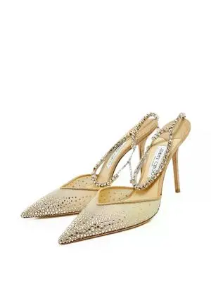 JIMMY CHOO Saeda Crystal-embellished Stiletto Pumps