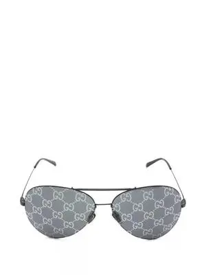 Gucci Monogram-print Pilot-frame Sunglasses