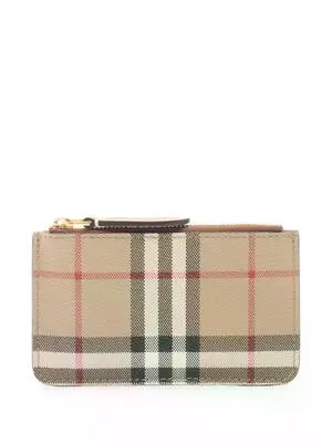 Burberry Kelbrook Check-pattern Keyring Card Case - Neutrals