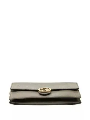 Gucci Calfskin Interlocking G Wallet On Chain Crossbody Bag - Brown
