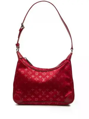 LOUIS VUITTON Monogram Satin Mini Boulogne Shoulder Bag