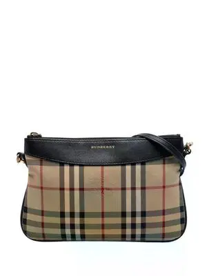 Burberry 2000-2017 Haymarket Check Canvas Peyton Crossbody Bag - Neutrals