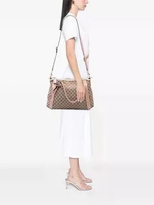 Gucci Gg Canvas Bella Convertible Tote Satchel - Neutrals