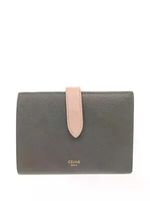 Celine 2018-2026 Leather Multifunction Strap Wallet Small Wallets - Grey