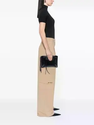 Balenciaga 2017 Lambskin Classic Flat Clutch Bag - Black