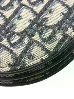 Dior Oblique Canvas Saddle Triple Zip Crossbody Bag - Grey