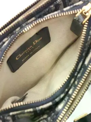 Dior Oblique Canvas Saddle Triple Zip Crossbody Bag - Grey