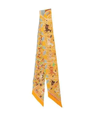 Hermès 2010-2018 Collections Imperiales Silk Twilly Scarf Scarves - Orange