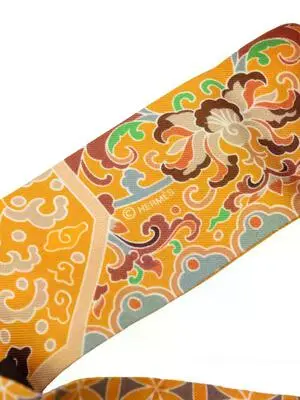 Hermès 2010-2018 Collections Imperiales Silk Twilly Scarf Scarves - Orange