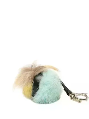 Fendi Tricolor Fur Monster Bug And Bag Charm Key Chain - Blue