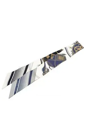 Hermès 2000-2026 Ex Libris Forever Silk Twilly Scarf Scarves - Multicolour