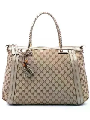Gucci Gg Canvas Bella Convertible Tote Satchel - Neutrals