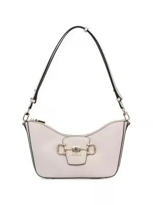 Guess Janie Horsebit-detail Shoulder Bag - Neutrals