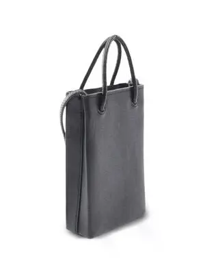 Balenciaga Logo Print Phone Holder Bag - Black