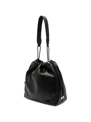 VIVIENNE WESTWOOD Orb-plaque Drawstring Shoulder Bag - Black