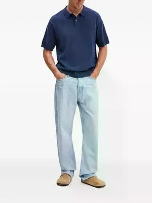 LEVI'S Short-sleeve Knitted Polo Shirt - Blue